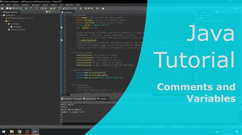 Beginner Java Tutorial Series Part 1 Comments And Variables Youtube