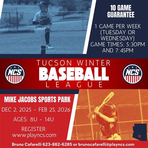 Tucson Winter League Tucson Az Ncs Cafarelli Sports Park Tucson 16 December 2025