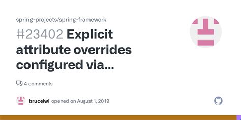 Explicit Attribute Overrides Configured Via Aliasfor Not Supported For Components Picked Up Via