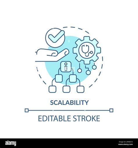 2d Thin Line Blue Icon Scalability Concept Stock Vector Image And Art Alamy