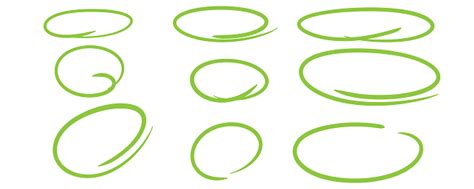 손으로 그린 마커 낙서 타원형 원 프레임 세트를 강조 표시합니다 타원형과 타원 선 템플릿 흰색 배경에 고립 된 스톡 벡터 일러스트레이션 개념에 대한 스톡 벡터 아트 및 기타