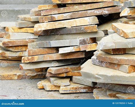 Flagstones On Stack Stock Image Image Of Closeup Manual 13179253