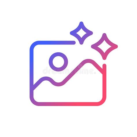 Photo Editing Pixel Perfect Gradient Linear Ui Icon Stock Vector Illustration Of Item Design