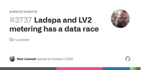 Ladspa And Lv2 Metering Has A Data Race · Issue 3737 · Audacity Audacity · Github