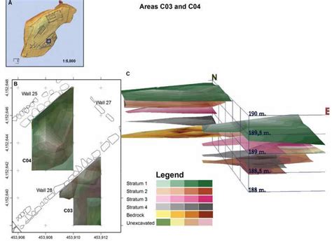 Areas C03 And C04 A Digital Terrain Model Of The