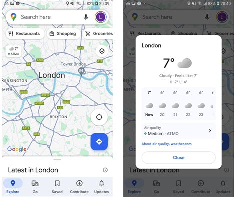 Google Maps For Android Now Displays Weather Data