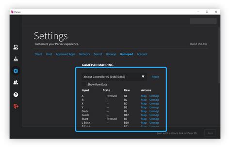 Setup Gamepad Parsec
