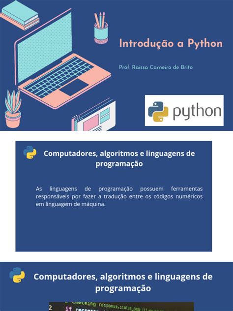Aula Introdução A Python Pdf Linguagem De Programação Algoritmos