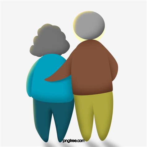노인 부부 할아버지 할머니 뒷모습 어르신 배우자 노인무료 다운로드를위한 Png 및 Psd 파일