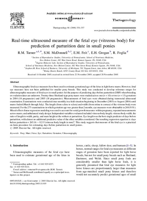 Pdf Prediction Of Parturition Time In Queens Using Radiography And