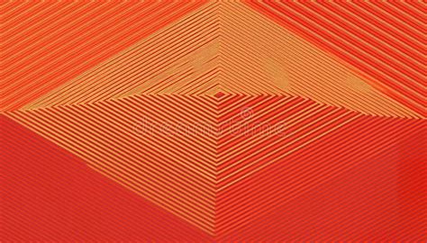 Three Dimensional Abstract Red And Orange Geometric Maze Pattern Design Stock Illustration