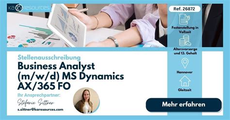 Ka Resources Recruitment Sl On Linkedin Microsoft Dynamics Ax 365 Fo Business Analyst M W D