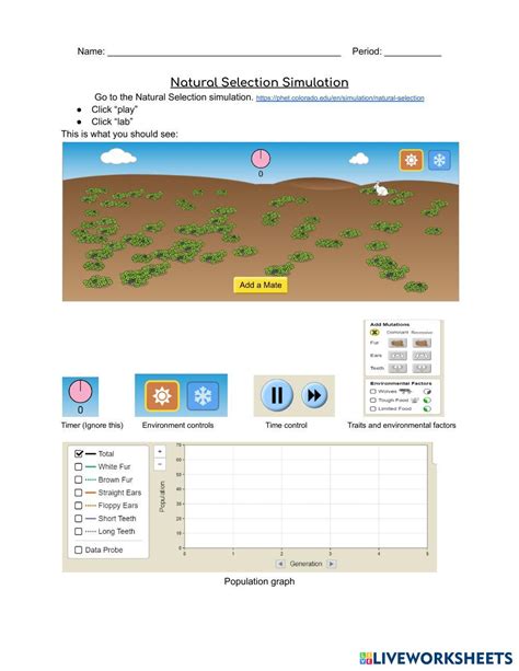 Natural Selecti Free Interactive Worksheets 7501663