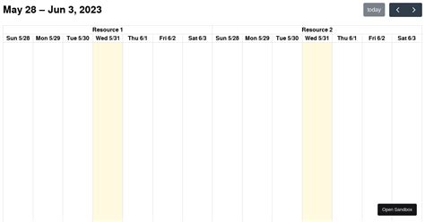 Fullcalendar Resources Y0rzvm Forked Codesandbox