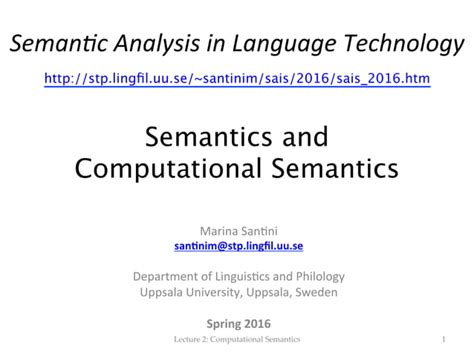 Semantics And Computational Semantics Ppt