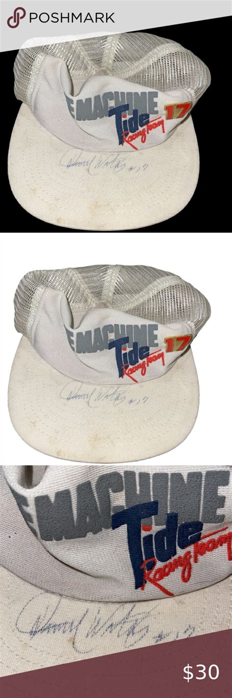 Race Worn Darrell Waltrip The Machine Vintage Autograph Snapback Hat