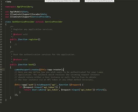 Notfoundexception · Issue 160 · Dusterio Lumen Passport · Github