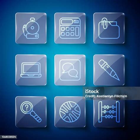 알 수 없는 검색 농구공 주판 클립이 있는 문서 폴더 말풍선 채팅 노트북 울리는 알람 벨 및 연필 지우개 아이콘을 설정합니다 벡터 Brand Name Online