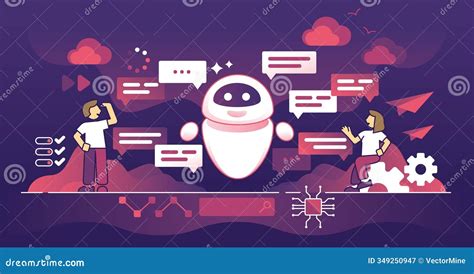 Chatbot Conversation Concept With Speech Bubbles And Human Figures