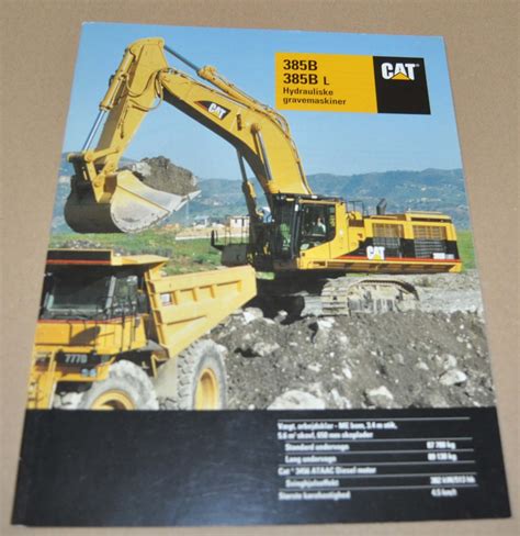 Caterpillar 385b L Excavator Specification Brochure Prospekt Dk Auto