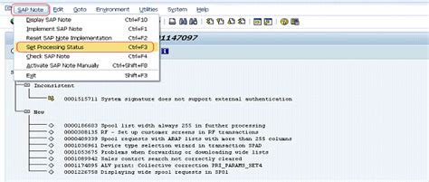 Sap Basis Sap Note Assistant Using Transaction Snote To Apply Oss Notes