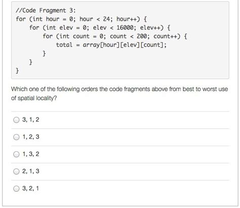Solved Question2 1 Pts Consider The Following Three Code