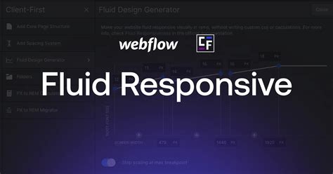 using fluid responsive in a webflow project