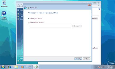 Restore Deleted Files With Windows 7 Backup And Restore