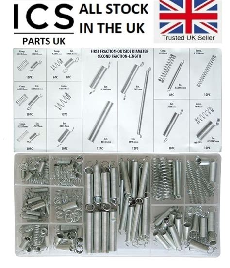 Spring Set Extended Compression Expansion Tension Springs 200pc Coil Spring Set Hw156