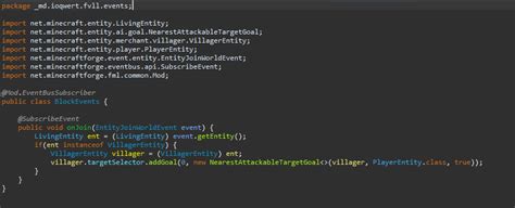 trying to get the villager follow the player modder support forge