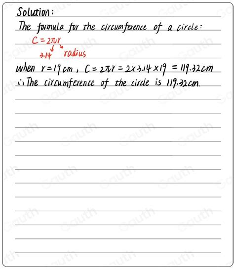 Solved The Circumference Of A Circle Of Radius R Is Given By The Polynomial Xr Where X Is An