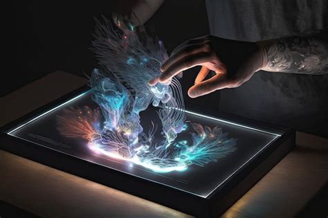 Premium Photo Fiber Optic Led Touchscreen Robot Angelarium Interface
