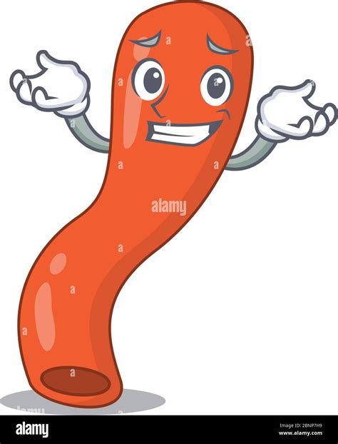 A Cute Picture Of Grinning Appendix Caricature Character Stock Vector