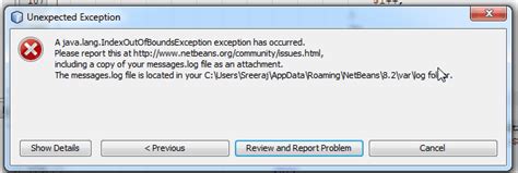 Java Frequently Occurred Unexpected Exception In Netbeans Stack Overflow