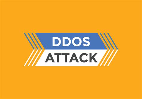 Ddos Attack Text Button Ddos Attack Speech Bubble Ddos Attack Text Web Template Vector