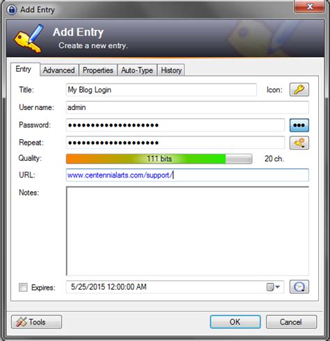 how to store passwords using keepass centennial arts