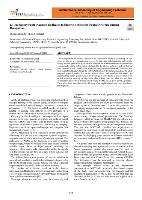 Pdf Li Ion Battery Fault Diagnosis Dedicated To Electric Vehicles By