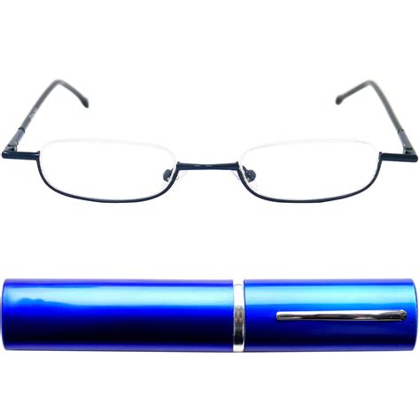 Shop Mini Narrow Metal Reading Glasses 20 Diopter Stainless Steel