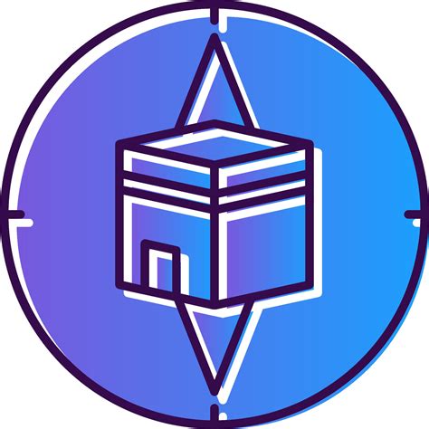 Qibla Compass Gradient Filled Icon 42763374 Vector Art At Vecteezy