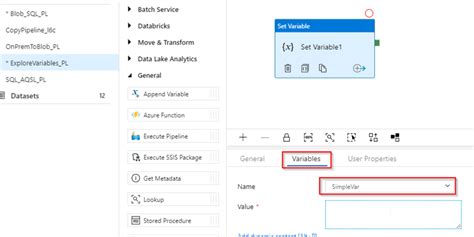 Azure Data Factory Pipeline Variables