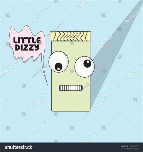 Cartoon Mascot Rectangle Character Cute Creepy Stock Vector Royalty