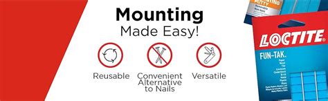 Loctite Fun Tak Mounting Putty Reusable Removable Adhesive