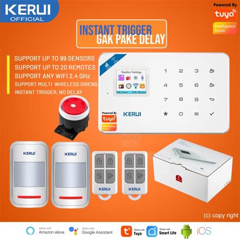 Jual Kerui W181 Tuya Wireless Gsm Wifi Alarm Rumah Kantor Android Ios Shopee Indonesia