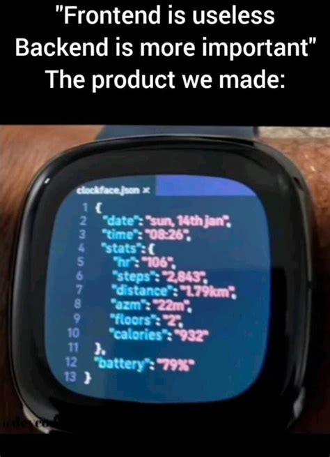 “frontend is useless sarran haider