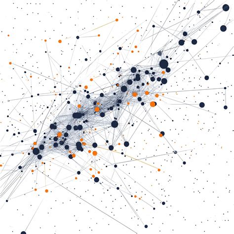 Complex Network Visualization Interconnected Nodes And Lines In A