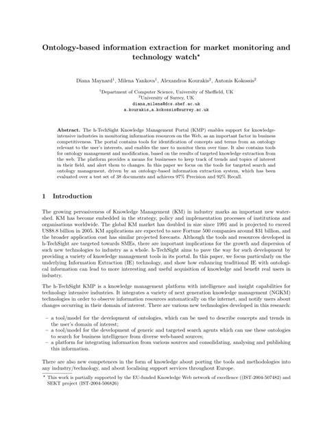 Pdf Ontology Based Information Extraction For Market Monitoring And