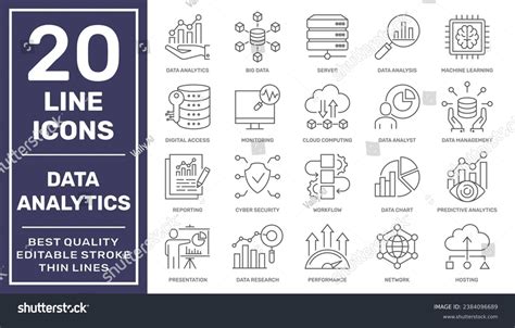 Data Analytics Icon Set Big Data Stock Vector Royalty Free 2384096689 Shutterstock