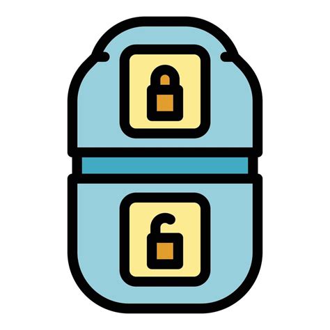 Control Car Keyless Icon Color Outline Vector 15064332 Vector Art At