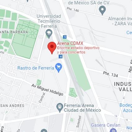 Mapa De Ubicacion Y Como Llegar A Arena Ciudad De Mexico