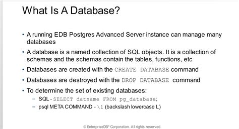 Module 6 Creating And Managing Databases Postgres Administration